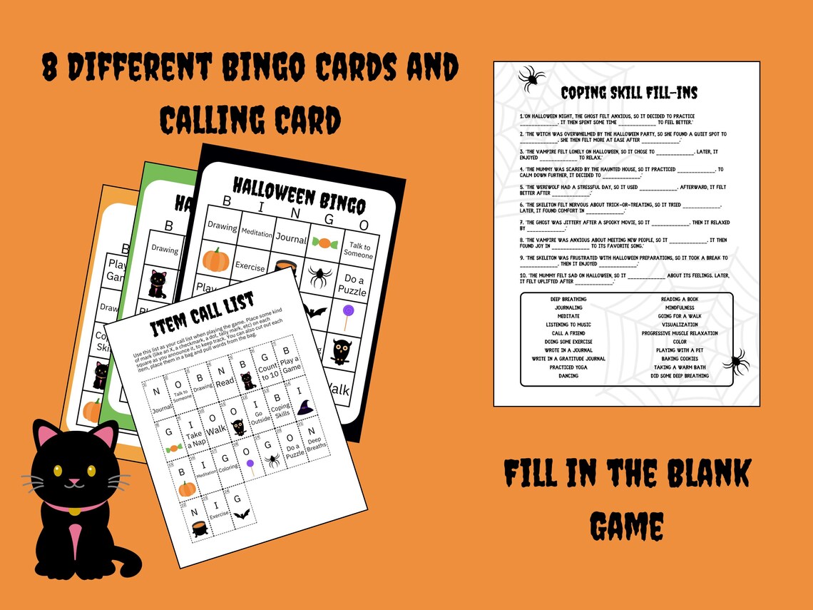 Halloween Therapy Games Coping Skills Counseling Games Coping Skills ...