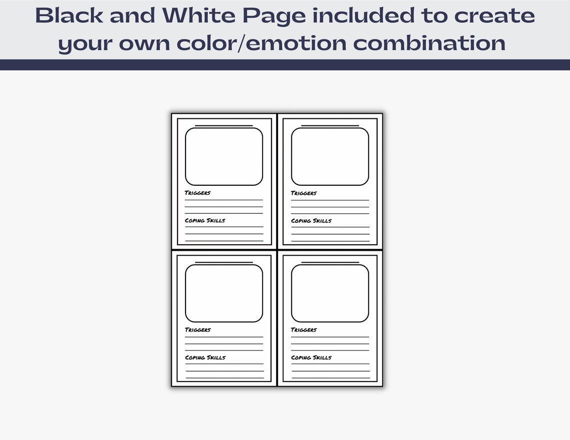 Coping Skills Activity Emotions Character Cards - Etsy