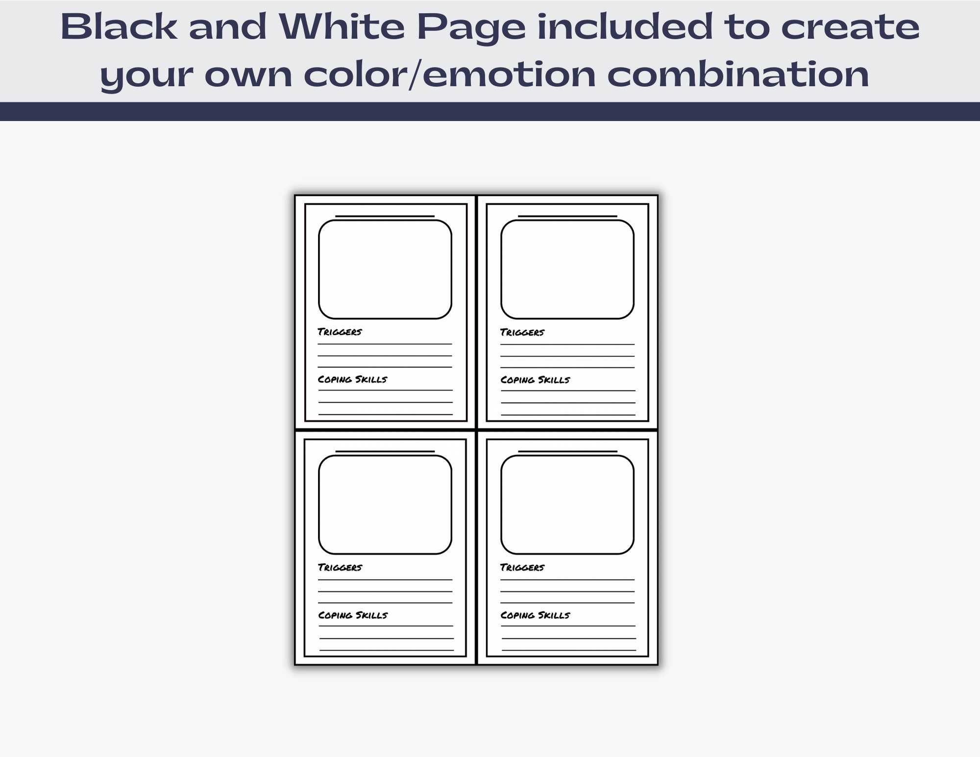 Coping Skills Activity Emotions Character Cards Create-your-own ...