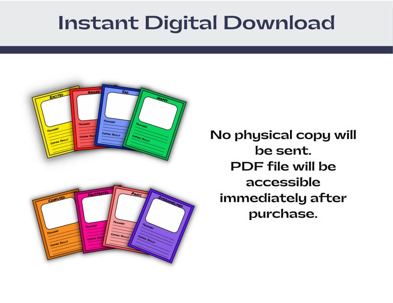 Coping Skills Activity Emotions Character Cards - Etsy