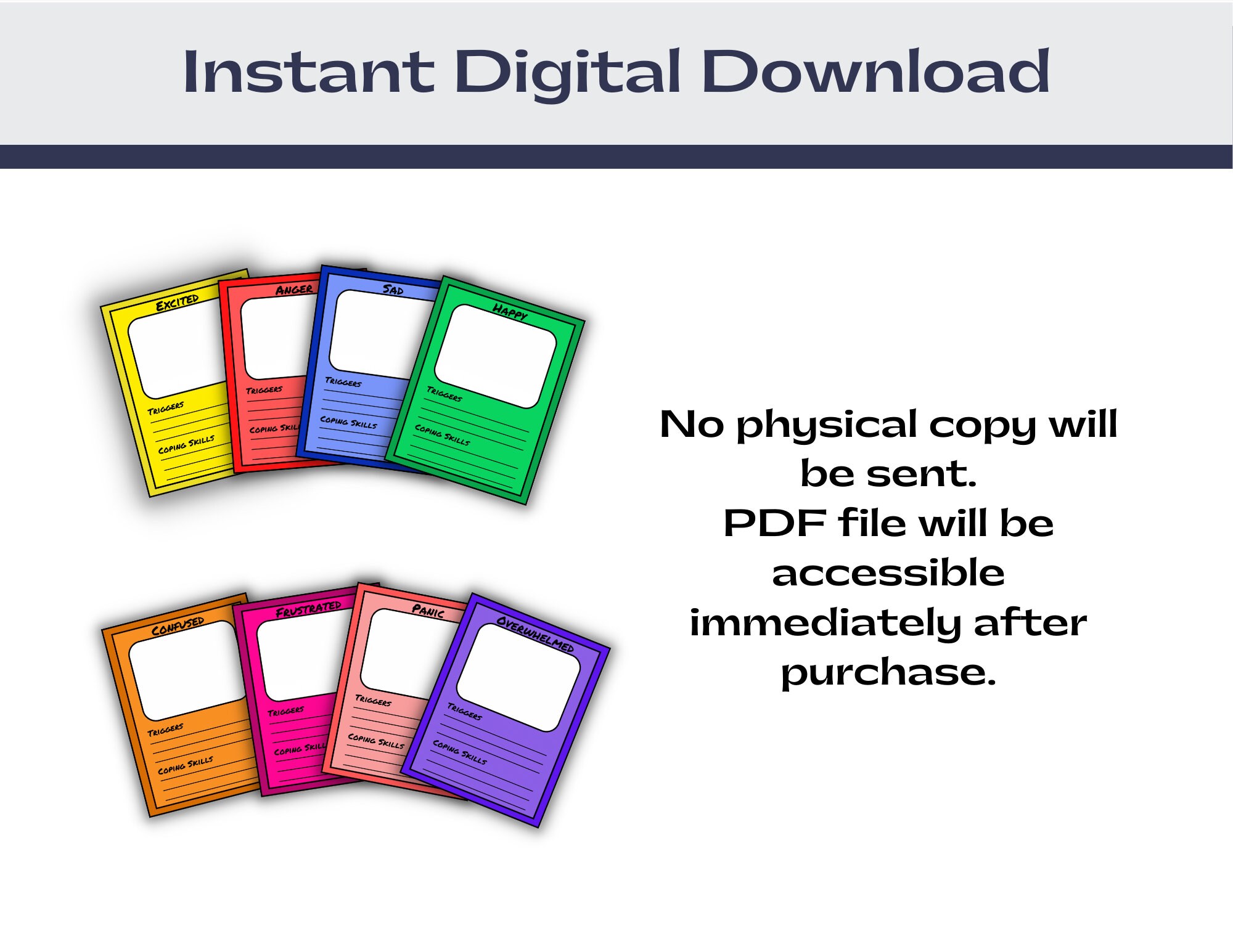 Coping Skills Activity Emotions Character Cards Create-your-own ...