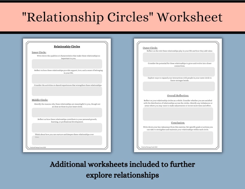 Relationship Worksheet Printable Relationship Worksheet Healthy ...