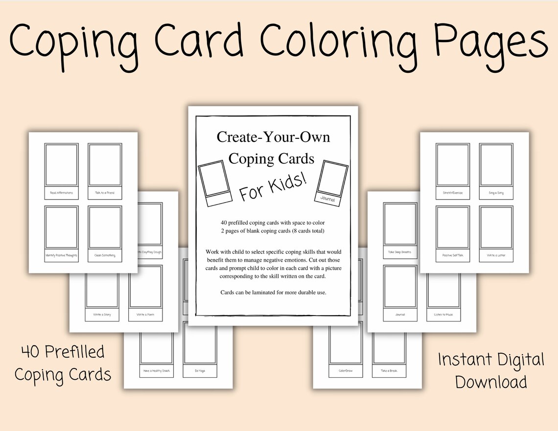 Coping Skills Healthy Coping Skills Coping Skills Cards Coping Cards ...