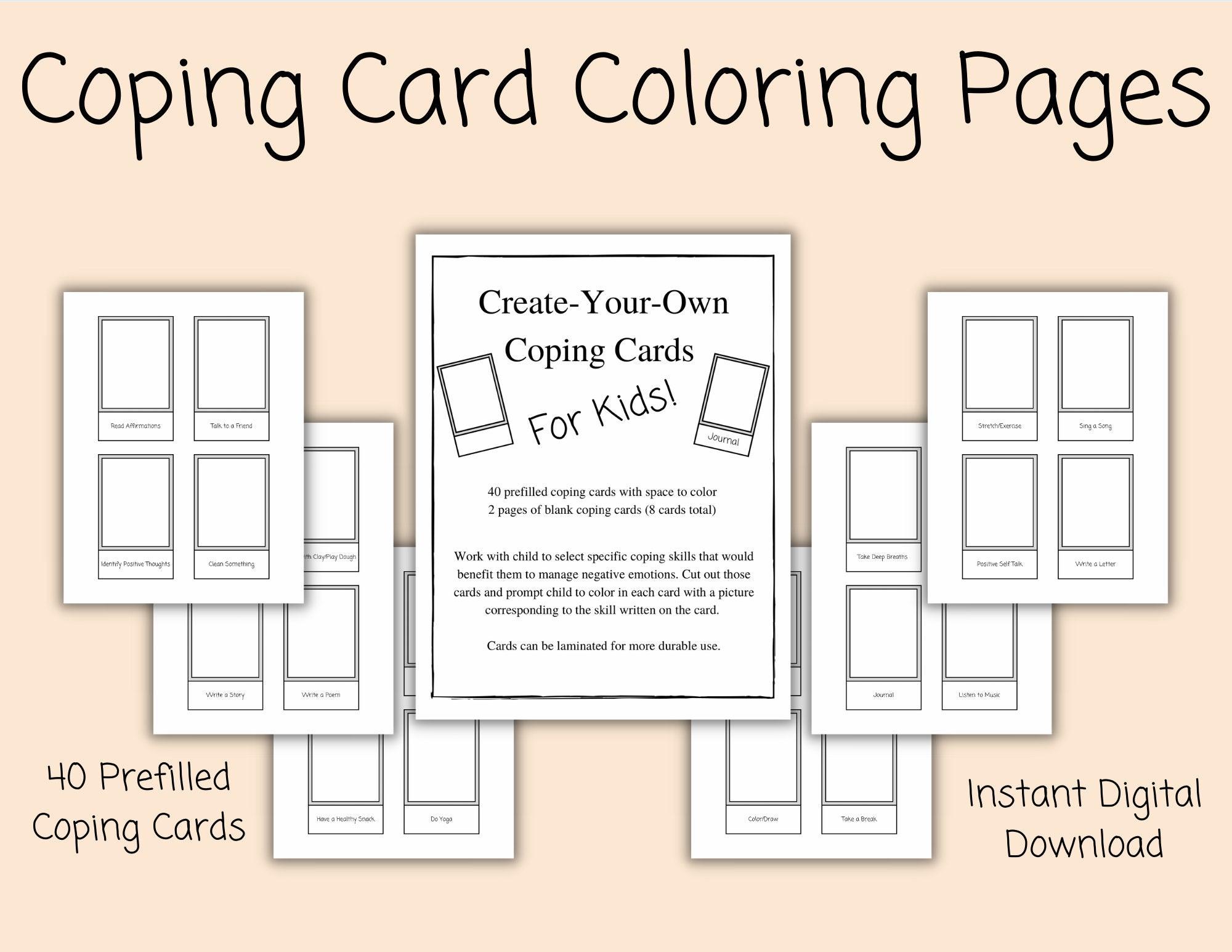 Coping Skills Healthy Coping Skills Coping Skills Cards Coping Cards ...