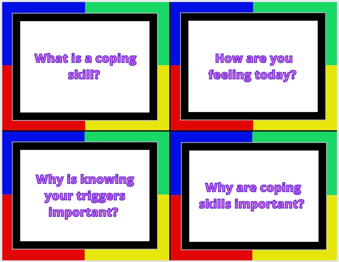 Emotions Game Cards Emotions Printable Coping Skills | Etsy