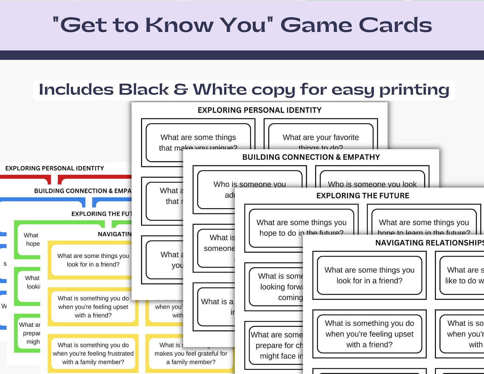 Emotions Game Cards Emotions Printable Counseling Activity Therapy ...