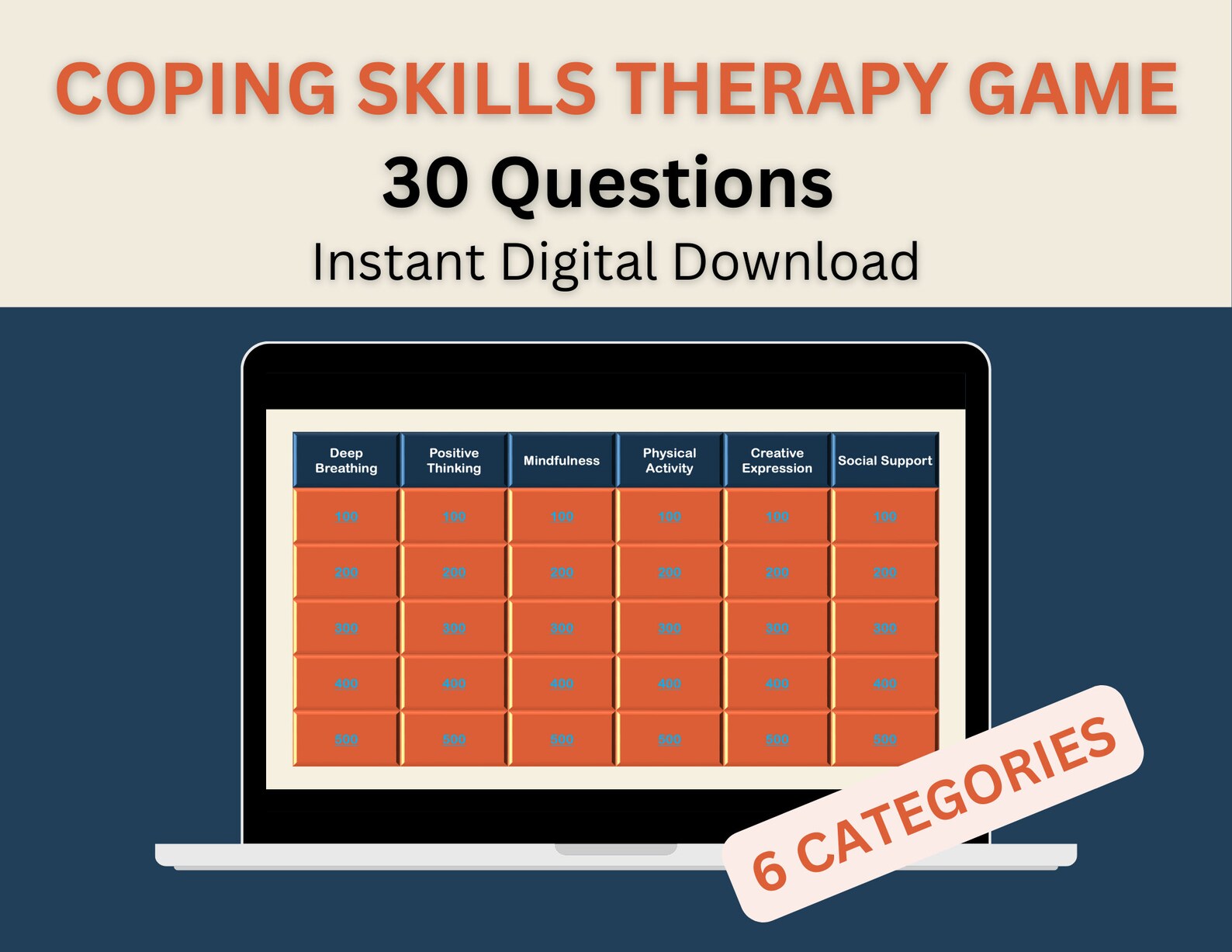 Coping Skills Game Therapy Game Counseling Game Virtual Game Group ...