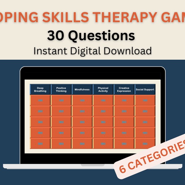 Coping Skills Jeopardy - Etsy