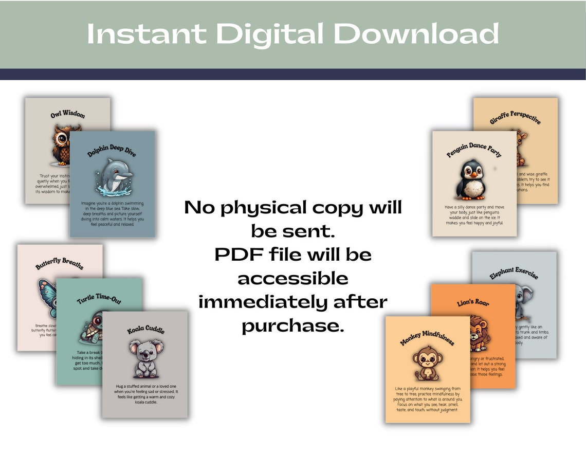 Healthy Coping Skills Coping Skills for Kids School Counseling Animal ...