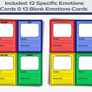 Coping Skills Activity Emotions Character Cards Create-your-own ...