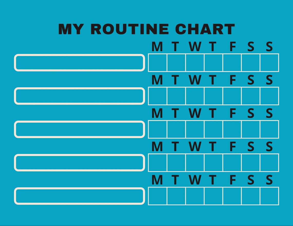 Routine Chart Childrens Routine Chart Printable Routine | Etsy