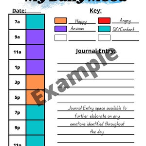 Printable Mood Tracker Calendar | Daily, Weekly, Monthly (PDF) - Etsy