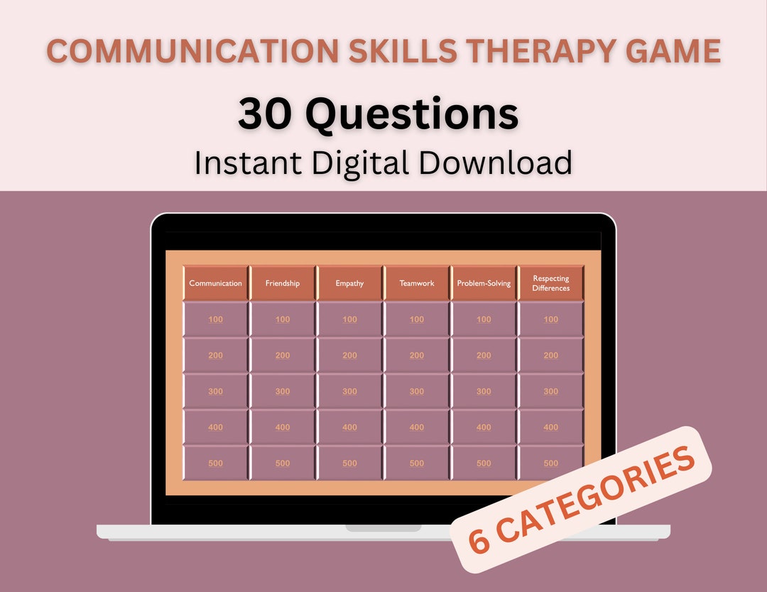 Communication Skills Coping Skills Therapy Game Counseling Game Virtual ...