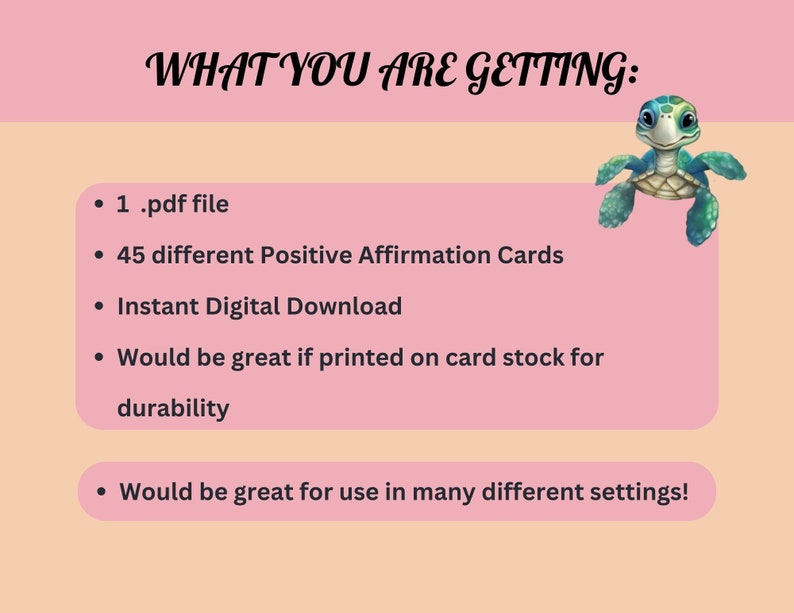 Ocean Animal Positive Affirmation Cards for Kids (PDF) - Etsy