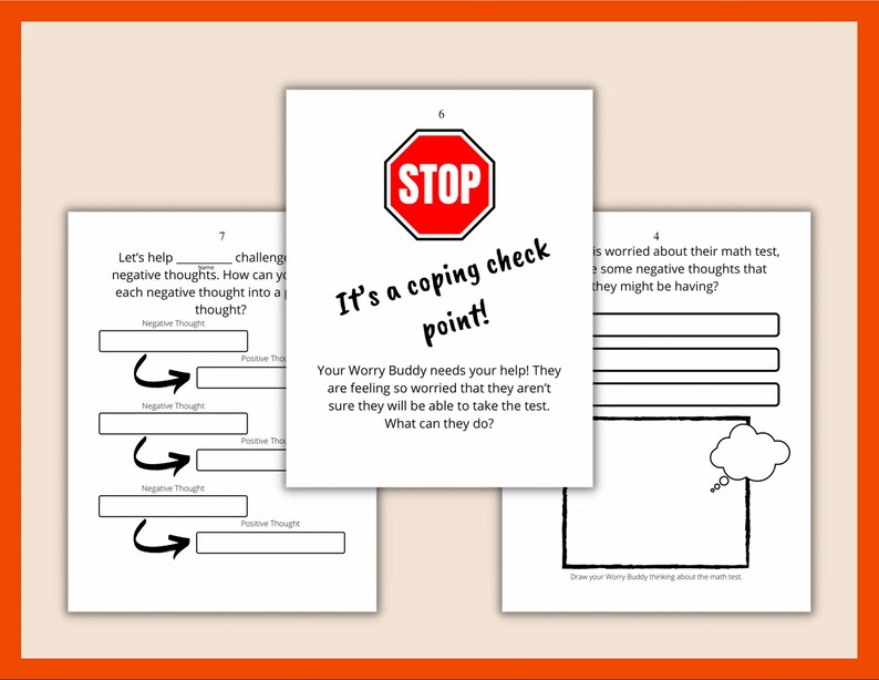 Anxiety Workbook Kids Worry Workbook Printable Worksheets Coping Skills ...
