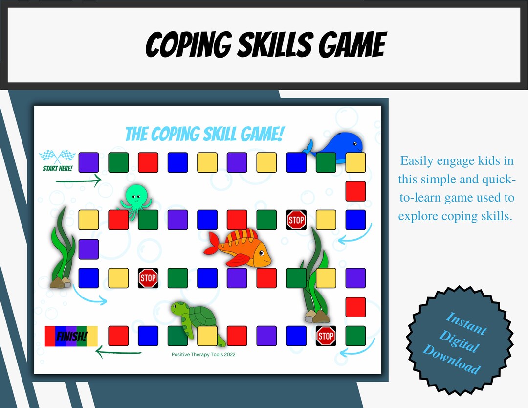 Coping Skill Game | Emotions Game | Counseling Game for Kids - Etsy
