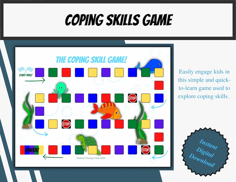 Coping Skill Game | Emotions Game | Counseling Game for Kids - Etsy