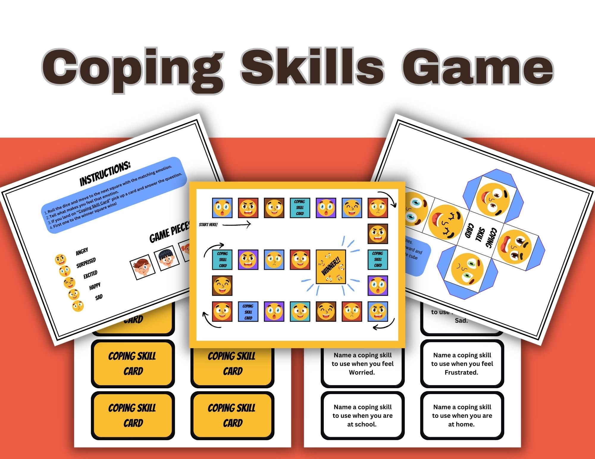 Coping Skills Game Coping Strategies Mental Health Health Ed Emotions ...