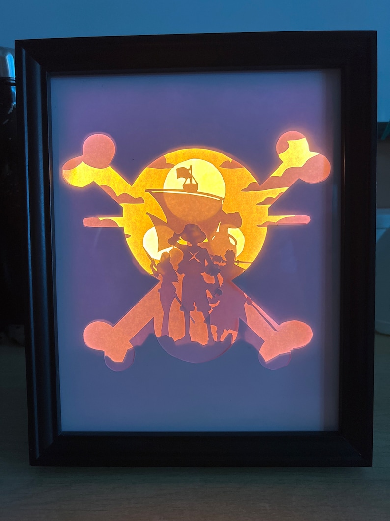 Anime Lighting: One Piece LED Light Frame Unique Anime Decor - Etsy