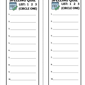 Spelling Quiz Templates - Etsy