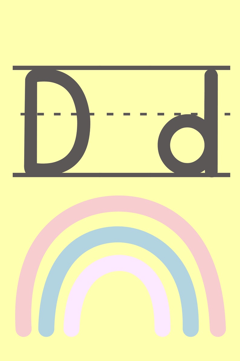 Pastel Rainbow Alphabet (primary) - Etsy
