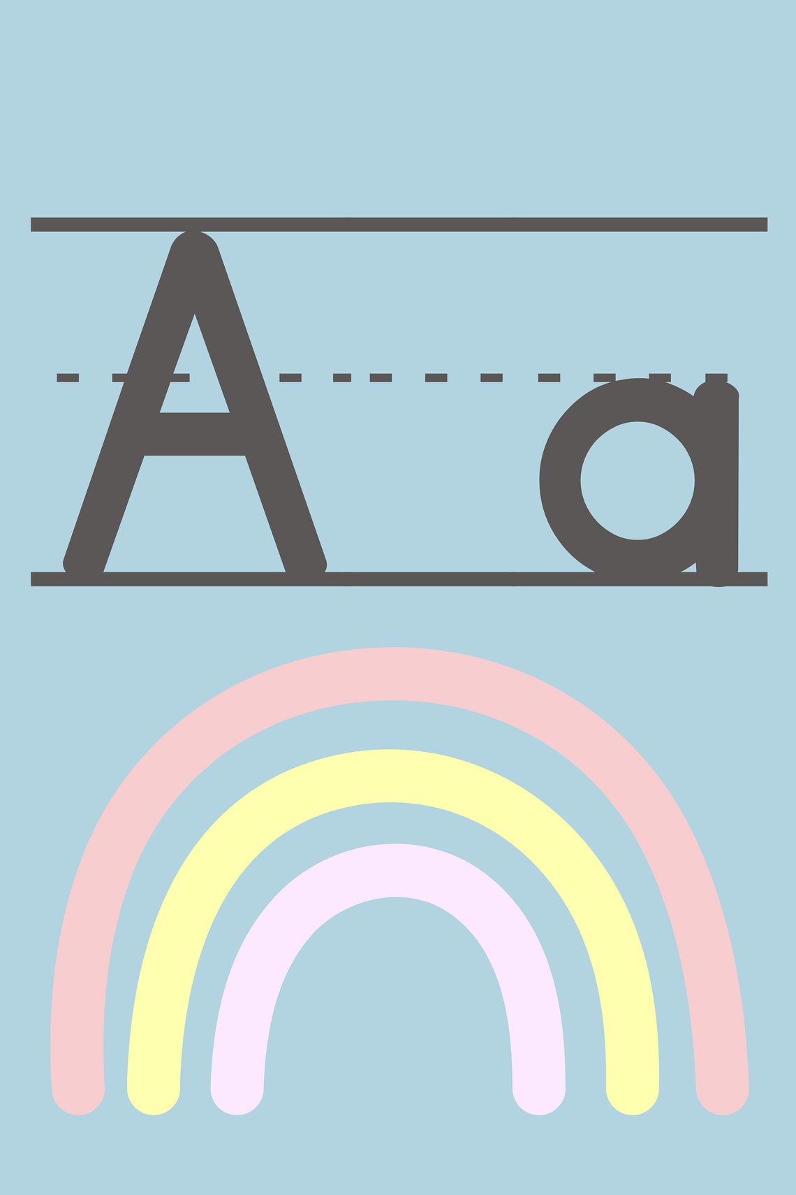 Pastel Rainbow Alphabet (primary) - Etsy