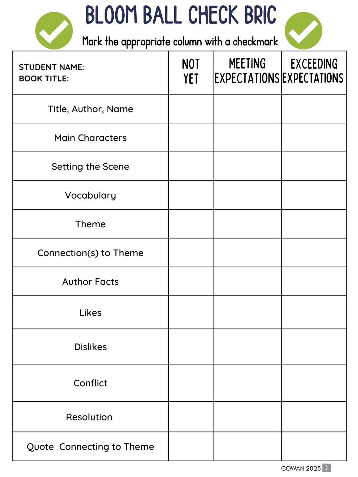 Bloom Ball Assessment Literacy - Etsy