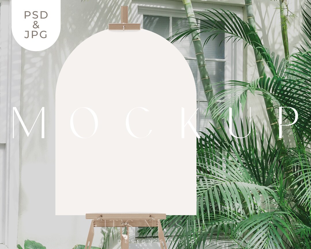 Welcome Sign Mockup Arch 3x4 Proportion Mediterranean - Etsy