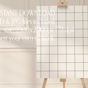 Welcome Sign Mockup Boho, Din Proportion, Boho Wedding, Summer, Seating ...