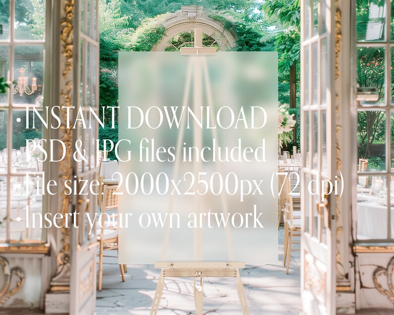 Wedding Sign Mockup Acrylic Frosted, 3x4 Proportion, Boho Wedding ...