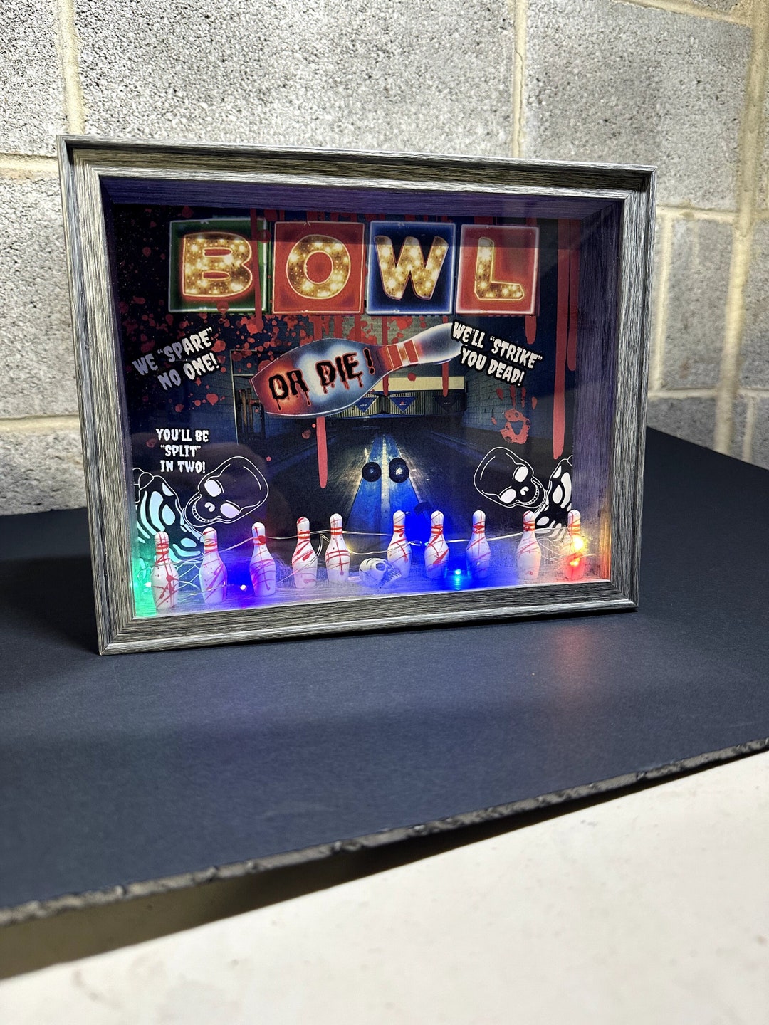 Evil Bowling Alley 8x10 Inch Diorama Shadowbox With Lights - Etsy