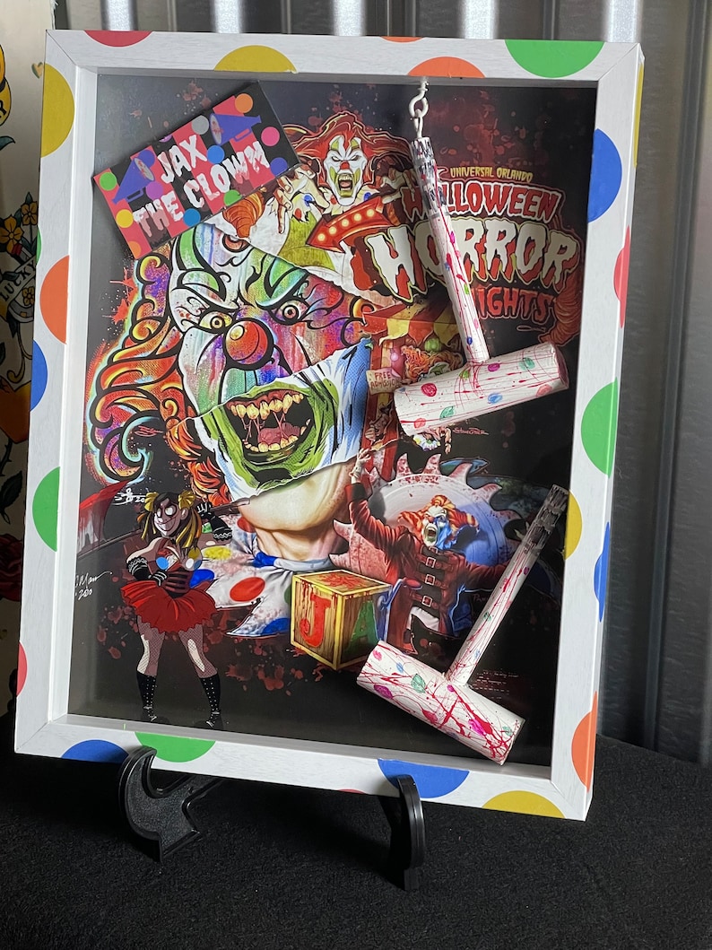 Jax the Clown halloween Horror Nights 11x14 Inch Shadowbox - Etsy