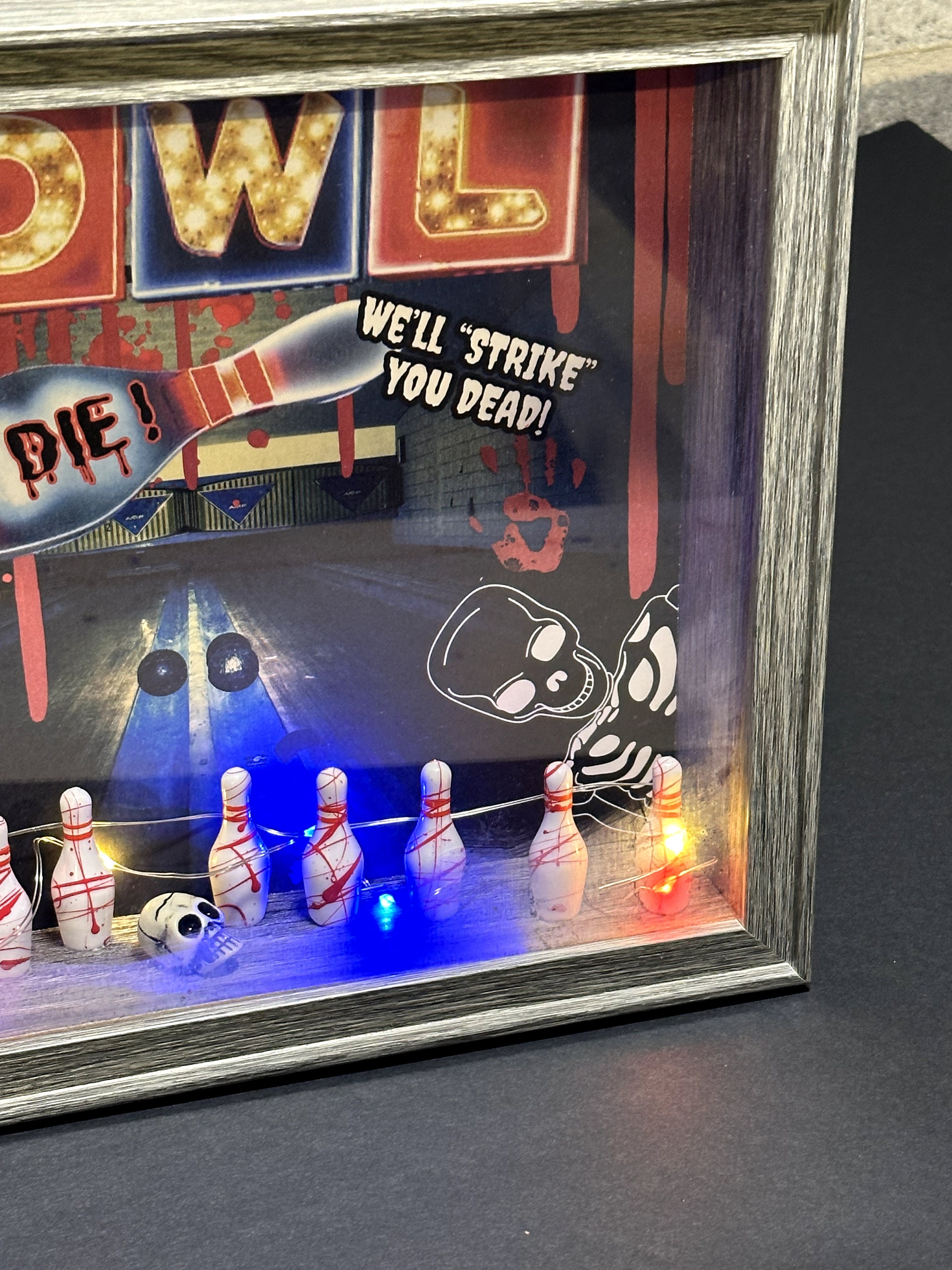 Evil Bowling Alley 8x10 Inch Diorama Shadowbox With Lights - Etsy