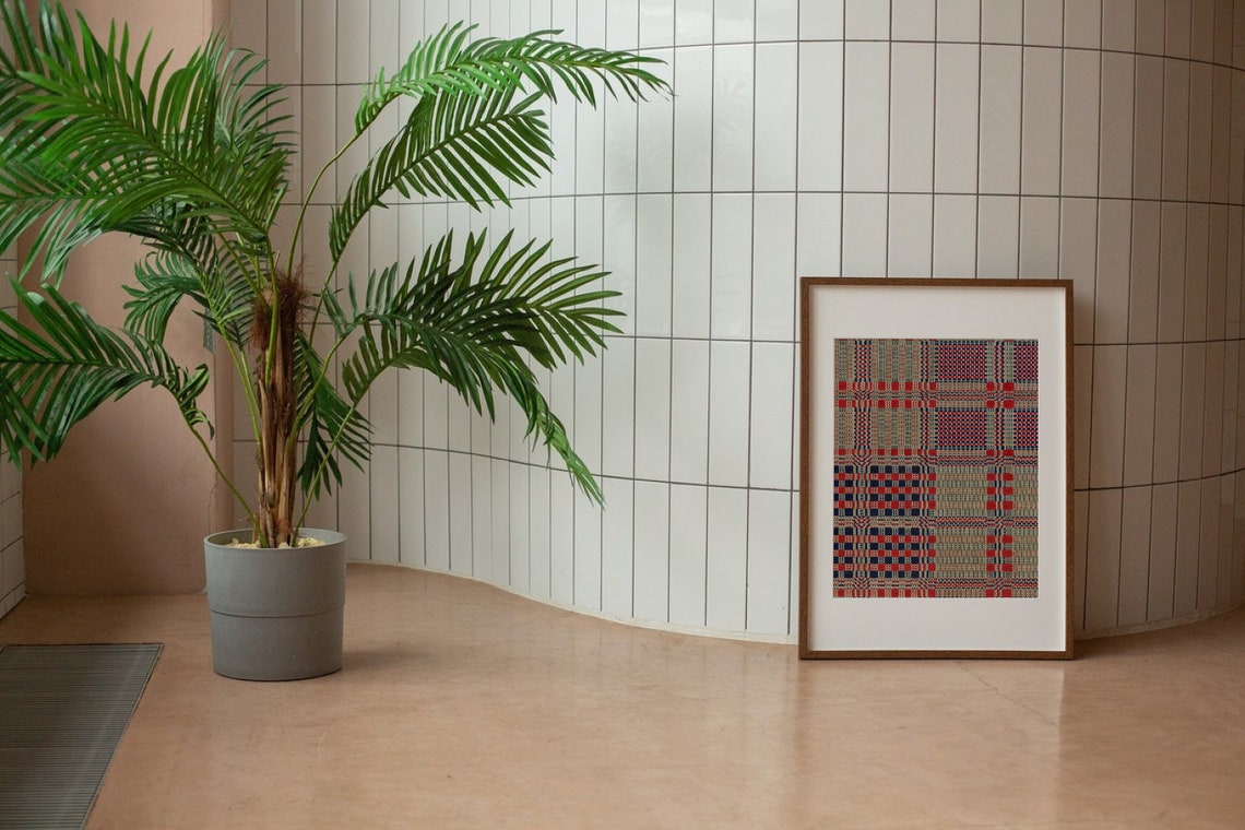 Martha Vintage Textile Print - Etsy