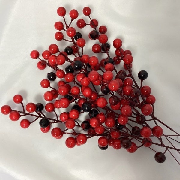 Red Berry Stems - Etsy