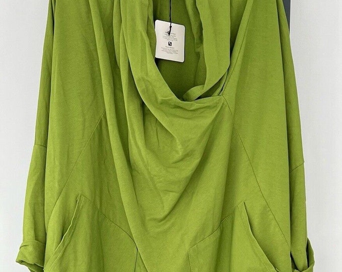 Italian Wrap Over Style Oversized Lagenlook Topbackone Size Fits UK 14 ...