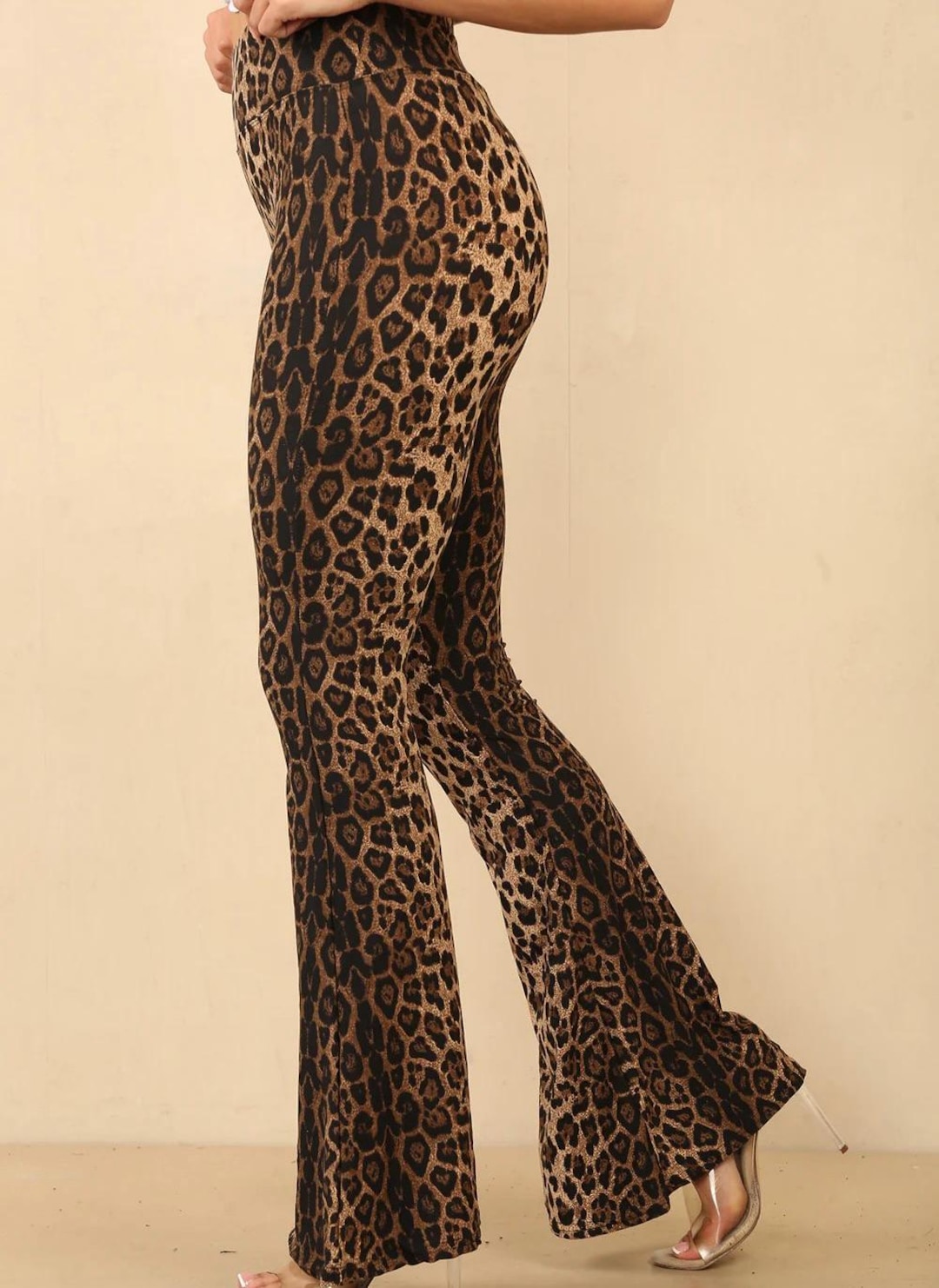 Animal, Leopard Print Flare Leggings - Etsy