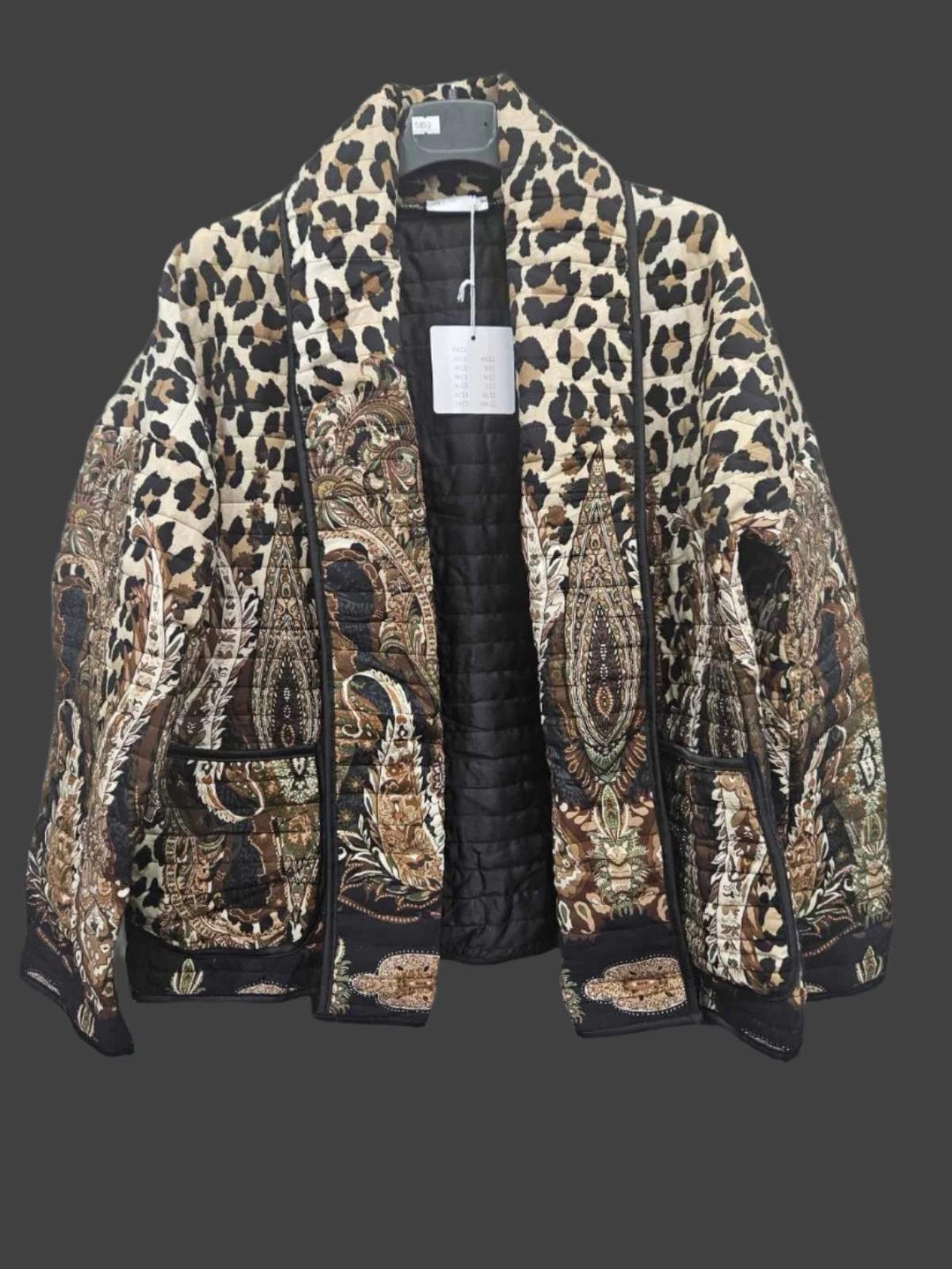 Leopard Print Quilted Jacket - Etsy