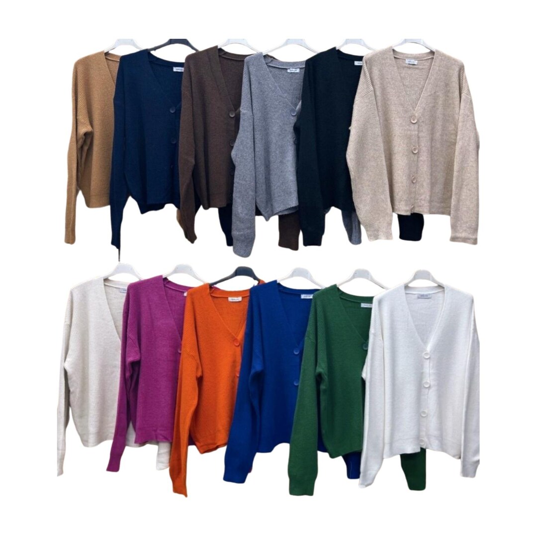12 Colours Soft Stretch Ribbed Cardigan - Etsy