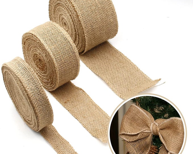 Burlap Ribbon Wreath Supplies Craft Supplies Ribbon Natural Burlap ...