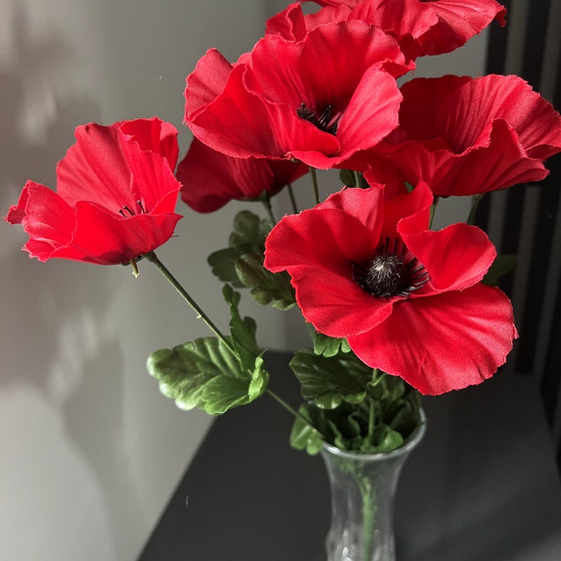Poppy Fake Flowers - Etsy