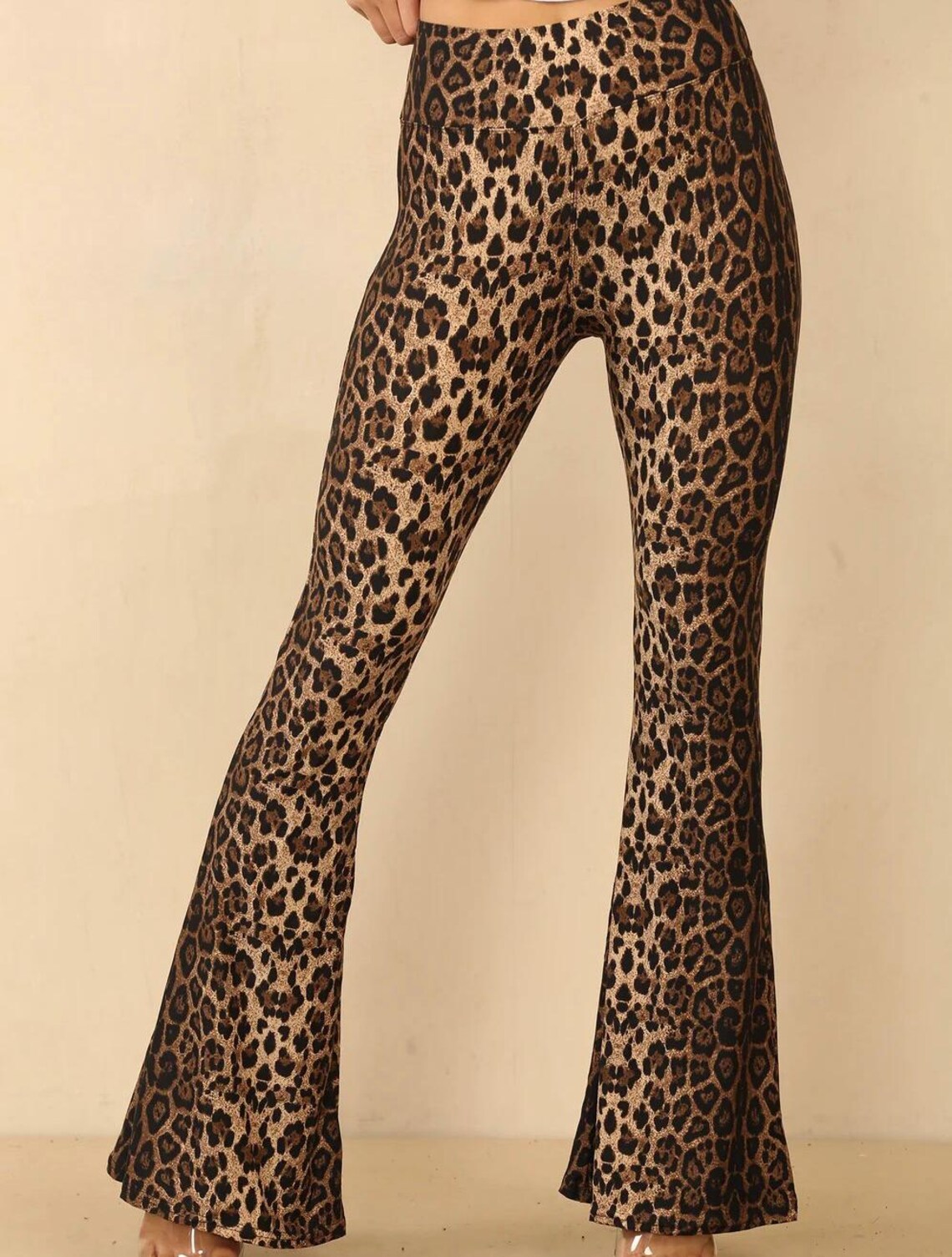 Animal, Leopard Print Flare Leggings - Etsy