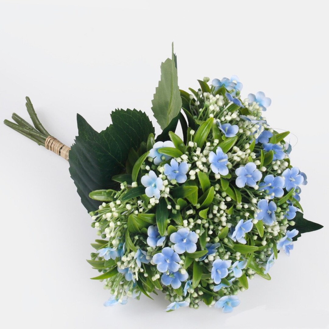 Blue Forget-me-not, White or Green Faux Forget Me Not Flower Bunch ...