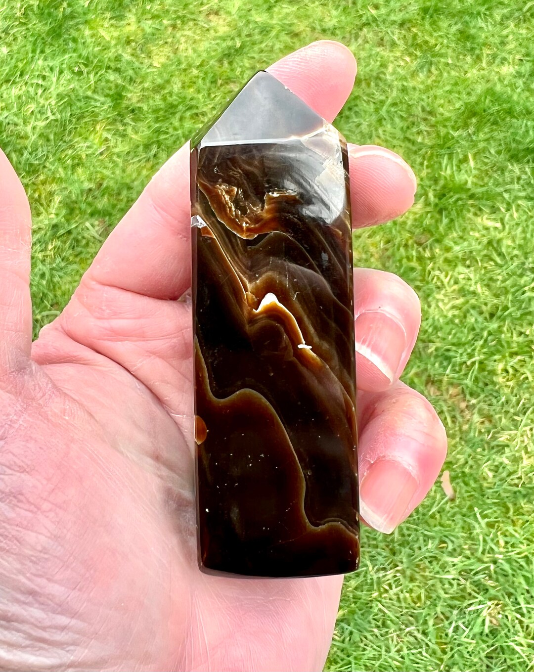 Chocolate Calcite Tower, Chocolate Calcite Obelisk, Polished Calcite ...