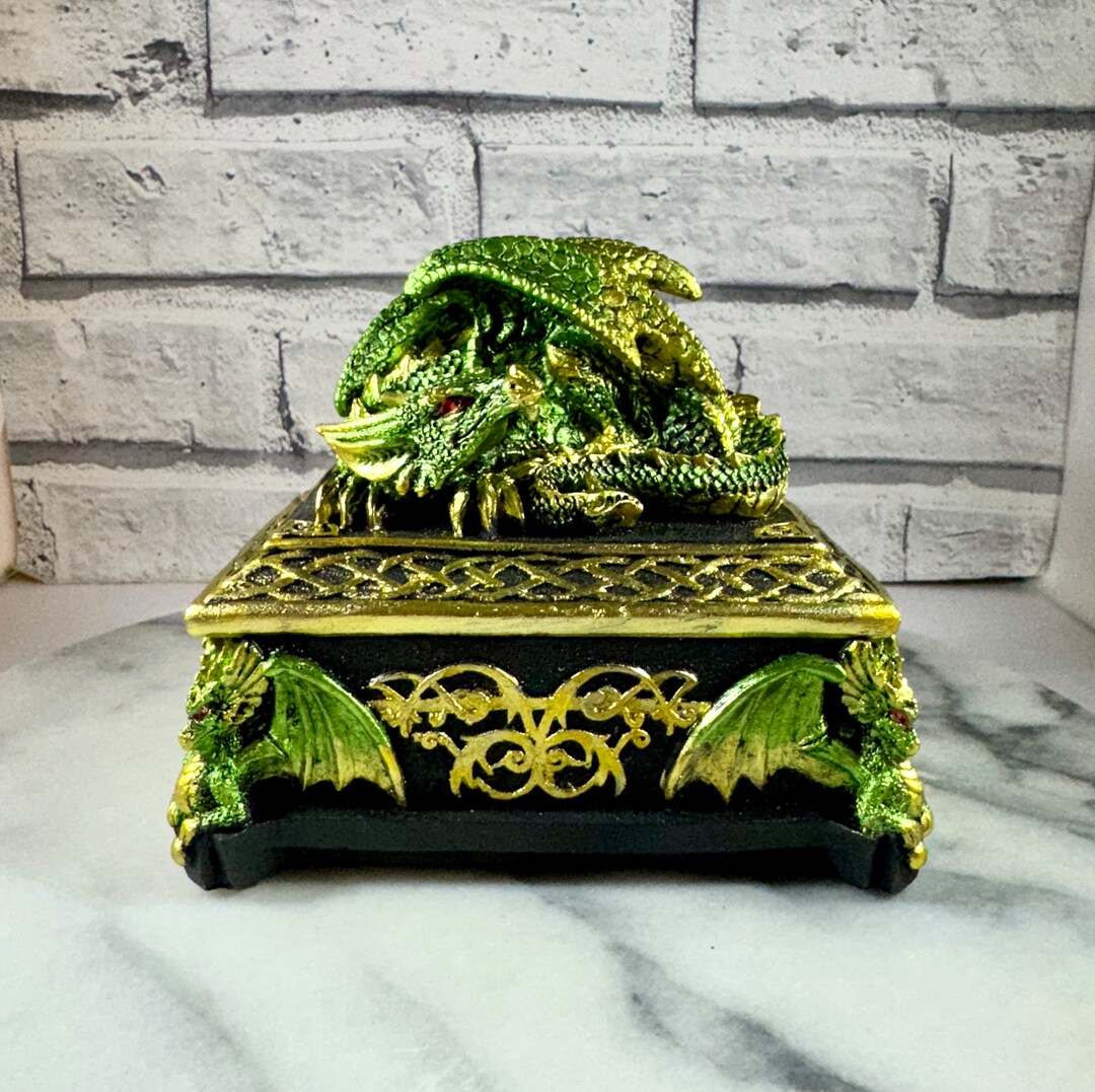 Dragon Box Green Dragon Storage Boxes Gothic Collectibles - Etsy