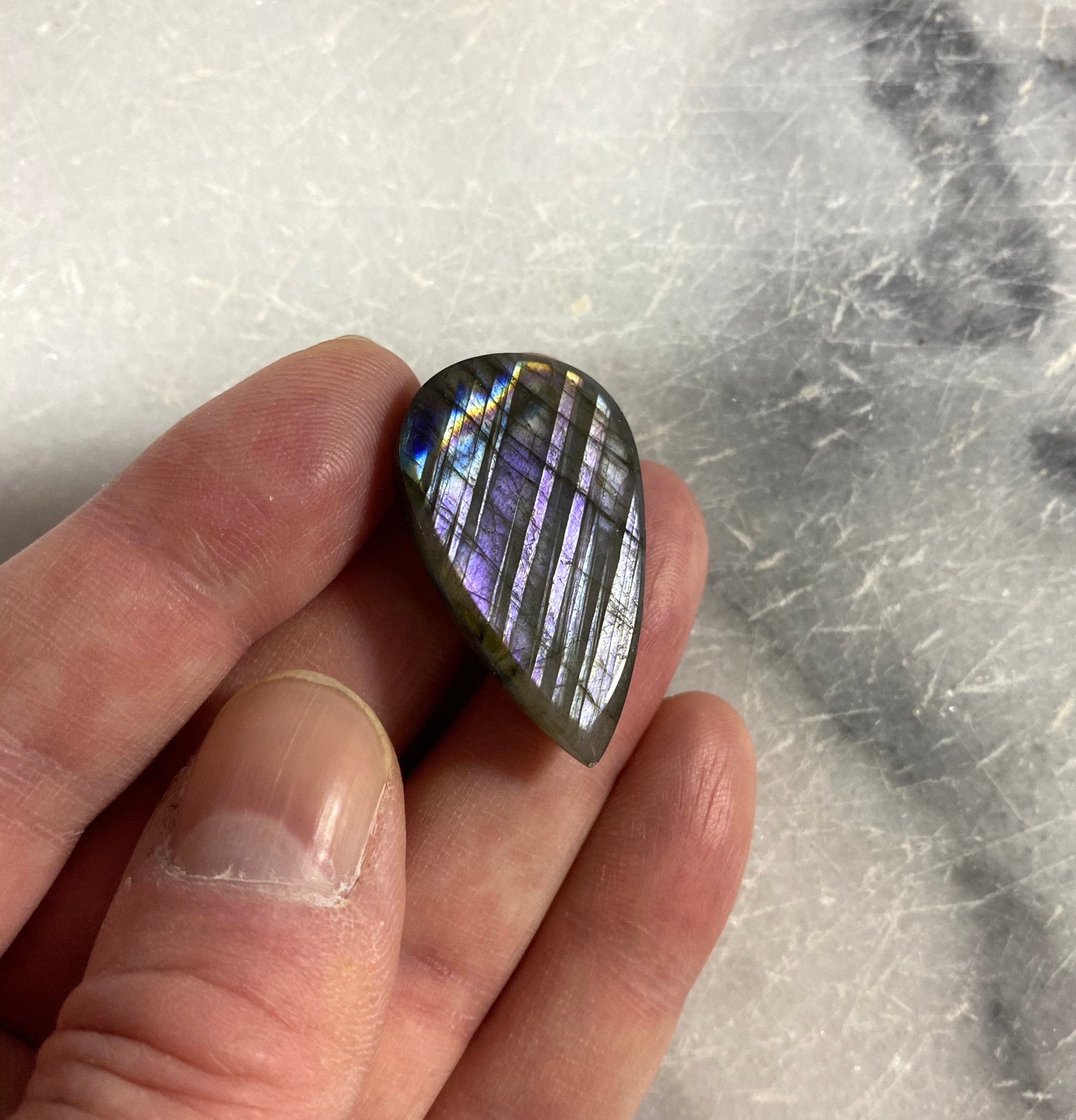 Purple Flash Labradorite Cabochon Rainbow Labradorite Loose | Etsy