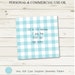 Very Soft Cyan Gingham Seamless Pattern/ Boho/ Neutral / Commercial Use ...