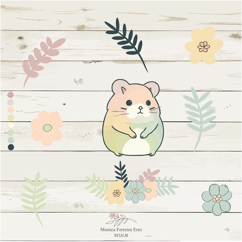 Cute Hamster Digital Set / Paper Set / Printable / Digital Paper ...