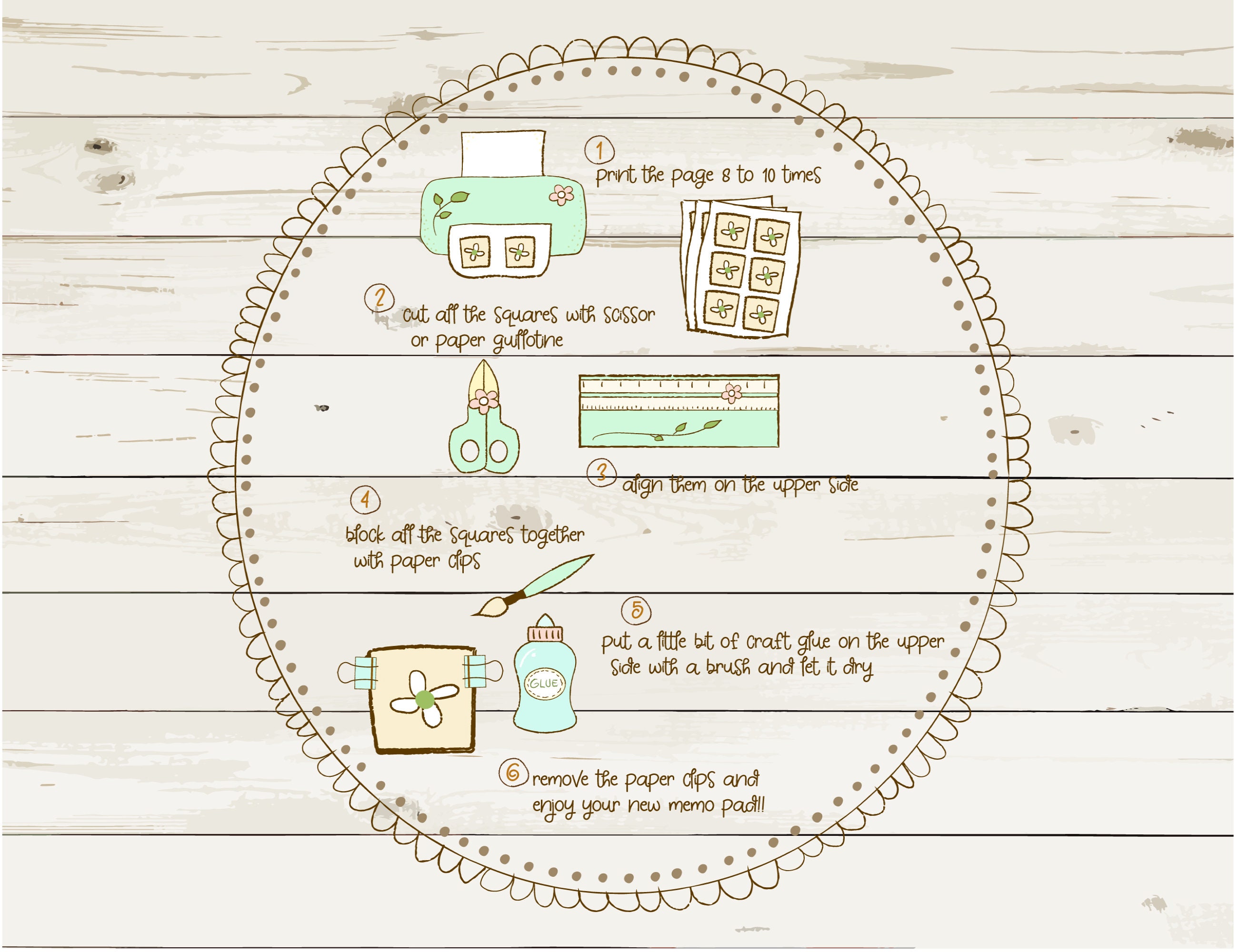 Printable Calm to Do List/ Memo Sheets/memo Pad /hand Drawn/ Sticky ...