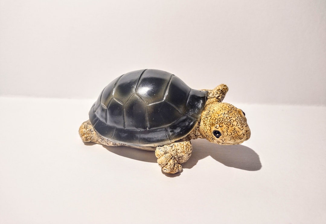 Vintage Ceramic Tortoise Figurine Cute Turtle Sculpture Miniature ...
